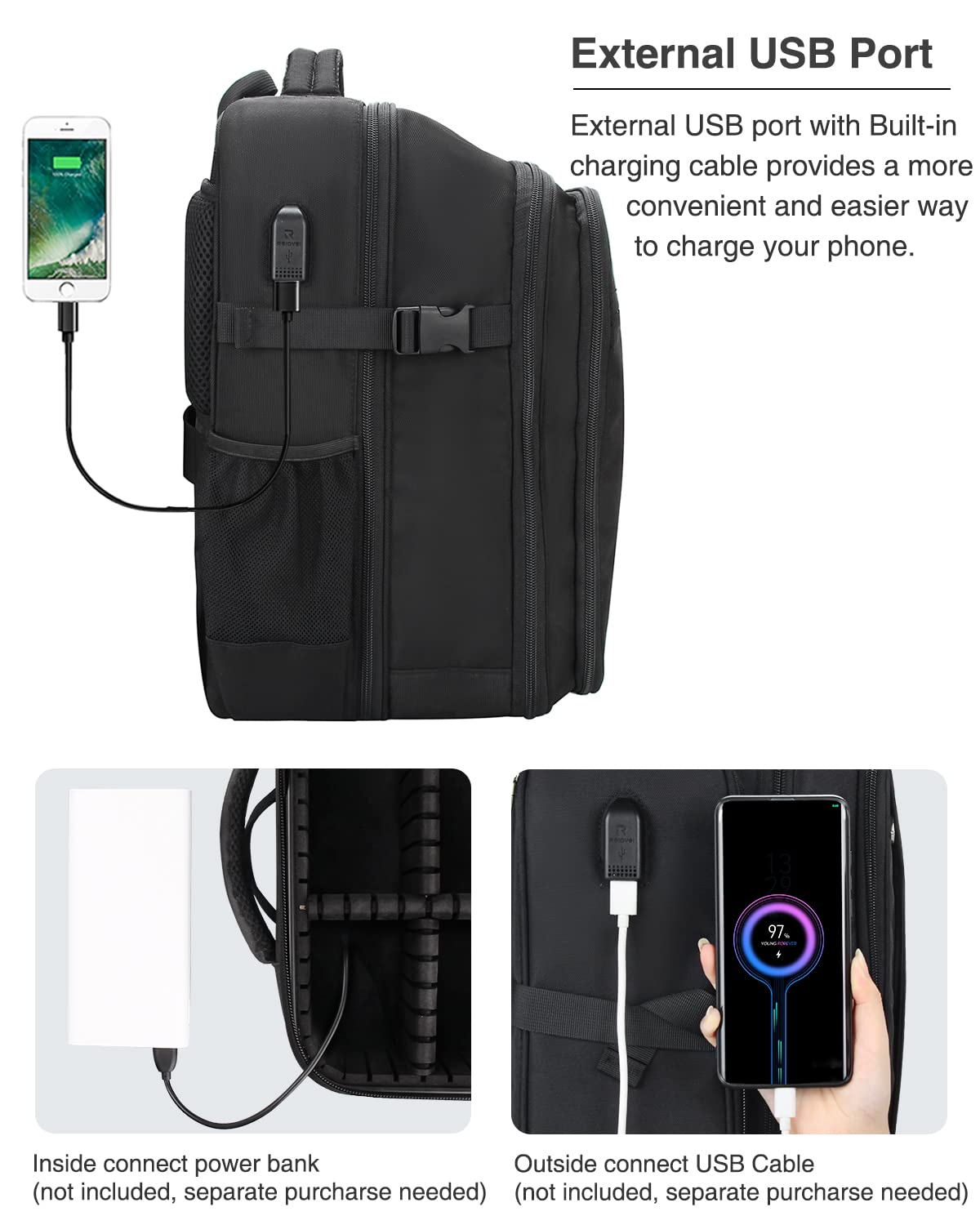 MONSTINA Barber Travel Backpack,16.5" Large Makeup Train Case for Hairdresser,Professiona Hairstylist Organizer Hairdressing Tool Box,Insulated Compartment,USB External Charging