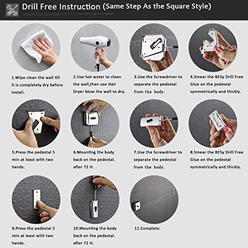 ITTA Round Retractable Clothesline with Adjustable Rope String Hotel Style Heavy Duty for Bathroom, Wall Mounted Laundry Drying Line for Shower, 9.3 Feets Indoor Clothes Line Washing Line