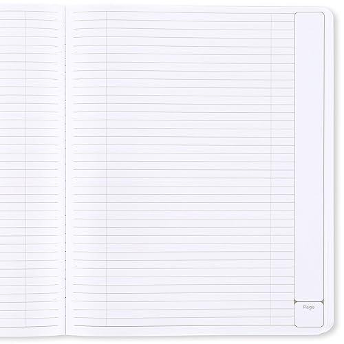 Five Star Interactive Notetaking Composition Books, 3 Pack, 1-Subject, College Ruled Paper, 11" x 8-1/2", 100 Sheets, Black, Amethyst Purple and Forest Green (38611)