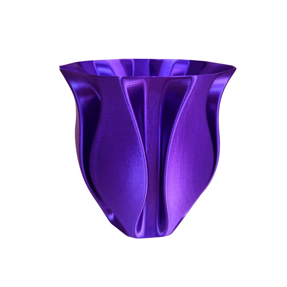 Silk Purple PLA 1.75mm 3D Printer Filament 1KG (2.2 LBS) Silky Shiny Purple 3D Printing Material Metallic Dark Violet Purple Color HZST3D