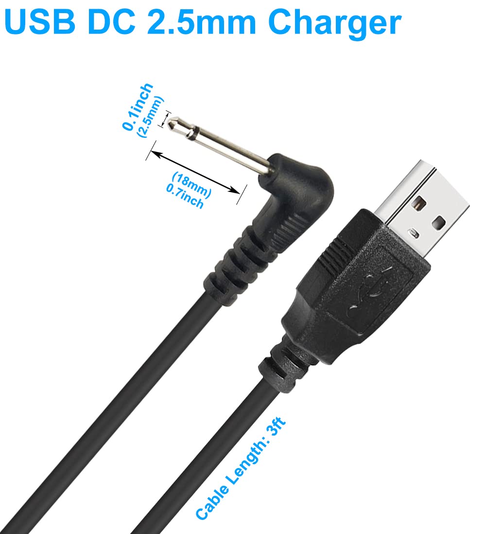 SCOVEE DC Charging Cable | USB Charger Cord,2.5mm USB DC Charger Cord Replacement,Fast USB DC Charging Cord,5v DC Charger Cable Wire 3ft
