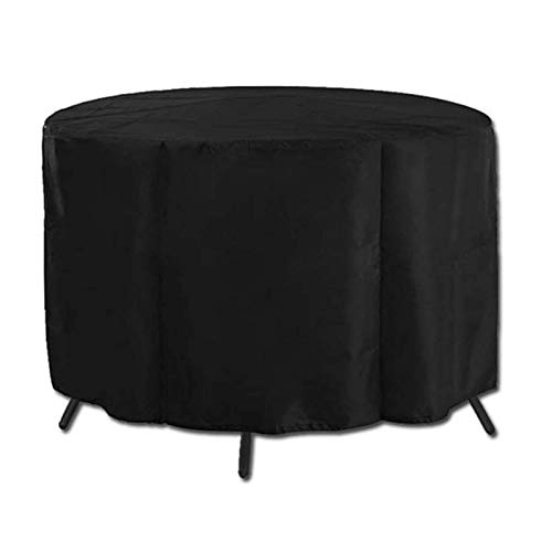 91" DIAx43 H Round Garden Furniture Covers Waterproof, Outdoor Patio Furniture Covers, Heavy Duty Patio Table Covers, 420D Oxford Cloth Anti-UV