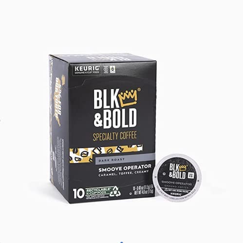 Blk & Bold Smoove Operator | Dark Roast | Keurig K-Cup Coffee Pods | Fair Trade Certified Specialty Coffee | B Corp | Black Owned Business | 60 Pods