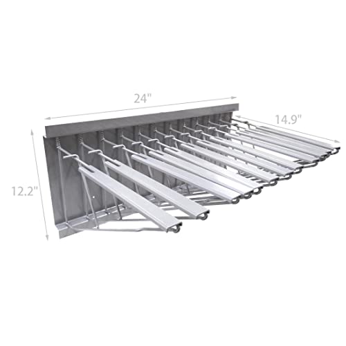 FixtureDisplaysÂź Silver Pivot Wall Rack with Hangers for Blueprints, Plans, Drawing 16743-NF