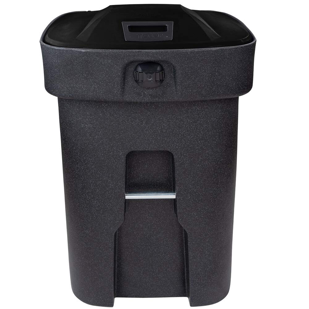96 Gallon Fully Automated Blackstone Bear Proof Rectangular Wheeled Trash Can with Wheels and Locking Lid Trash Bag ADDED . Kitchen Garbage Can Office Trash Can Recycle Bin Waste Basket Touchless