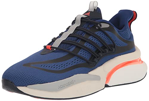 adidas Men's Alphaboost V1 Running Shoe, Victory Blue/Solar Red/Grey, 10.5