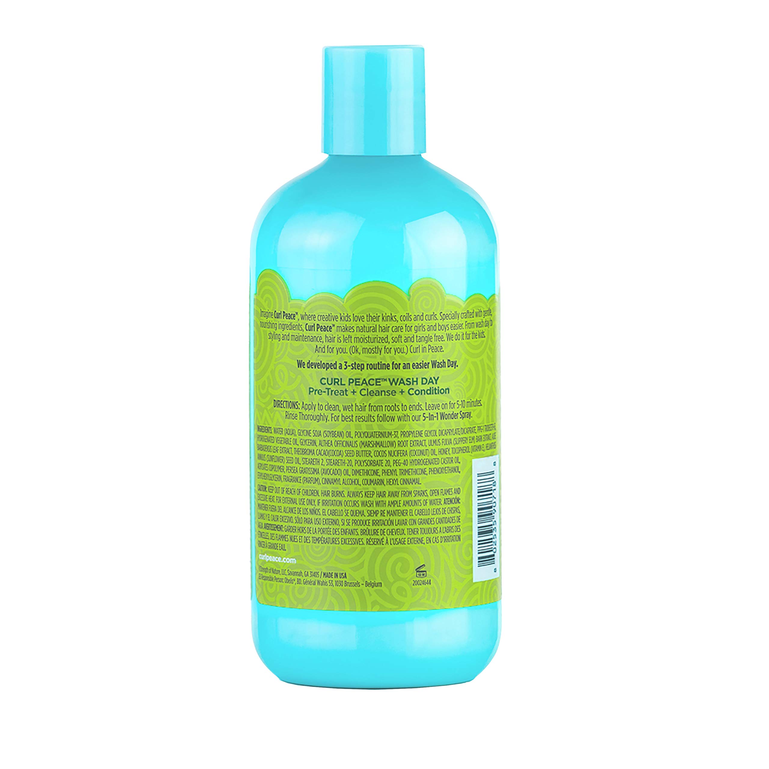 Just For Me Curl Peace Ultimate Detangling Conditioner (3 Pack) - Nourishes & Replenishes, Contains Marshmallow Root Extract, Cocoa Butter & Raw Honey, Sulfate Free, No Animal Testing, 12 oz