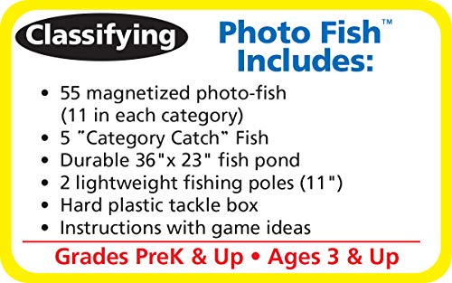 Super Duper Publications | Classifying Photo Fish- Transportation, Clothing, Animals, Food, and Around The Home Vocabulary Magnetic Game | Educational Materials for Children