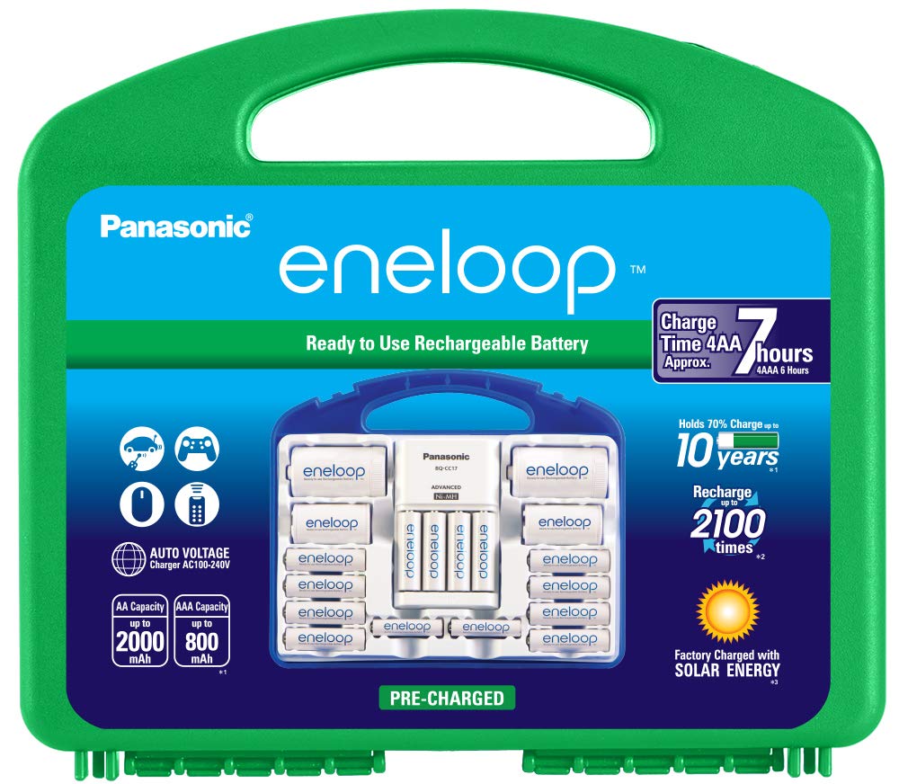 Panasonic eneloop Super Power Pack with Advanced Charger and 8 AAA Batteries