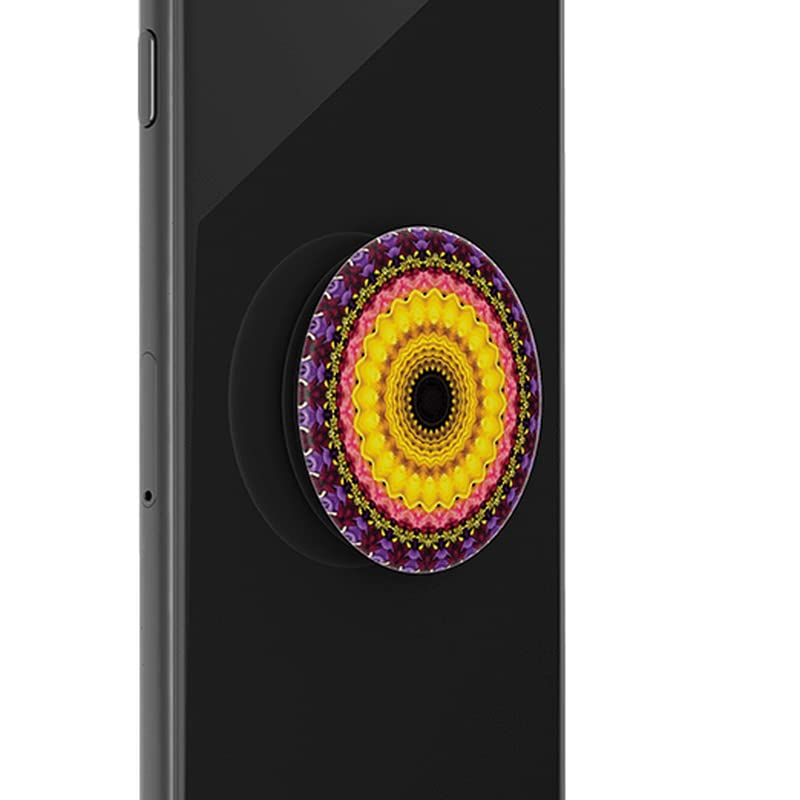 PopSockets PopGrip: Phone Grip and Phone Stand, Collapsible, Swappable Top (Lantana Warp)