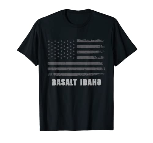 American Flag Basalt, Idaho USA Patriotic Souvenir T-Shirt