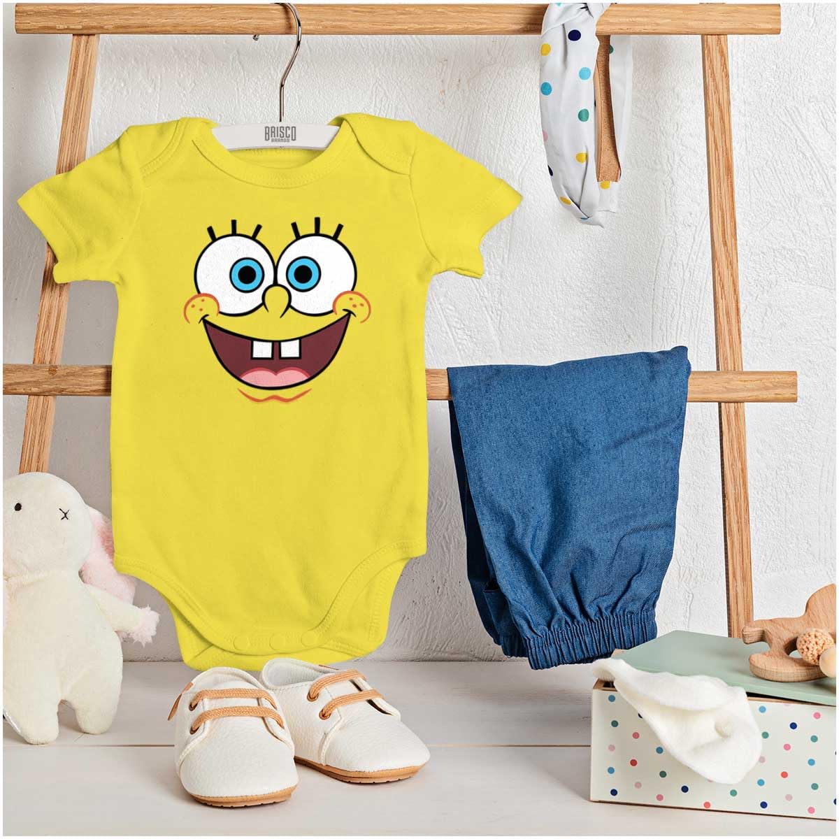 Nickelodeon SpongeBob SquarePants Baby Boys Short Sleeve Bodysuit for Infant β Yellow