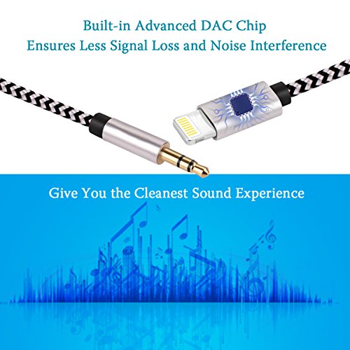 Aux Cord for iPhone, [Apple Mfi Certified] iPhone Headphones Jack iPhone to car 3.5mm Stereo Cord, Lightning to aux Adapter Compatible with iPhone 14/14Pro/13/13 Pro/13 Pro Max/12
