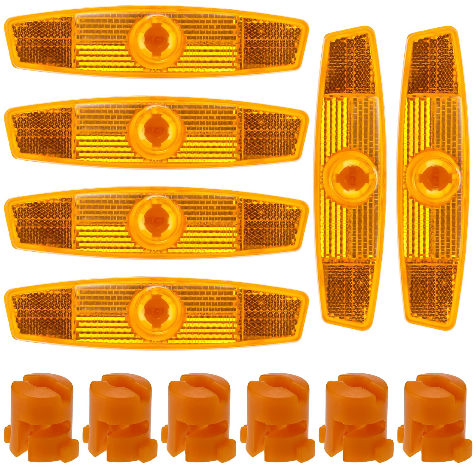 6 Pieces Bike Reflectors Bike Wheel Reflectors Bicycle Spoke Reflector Bicycle Safety Warning Reflector Road Bike Tire Reflectors Bike Accessories for Mountain Bike Decoration Night Riding (Yellow)