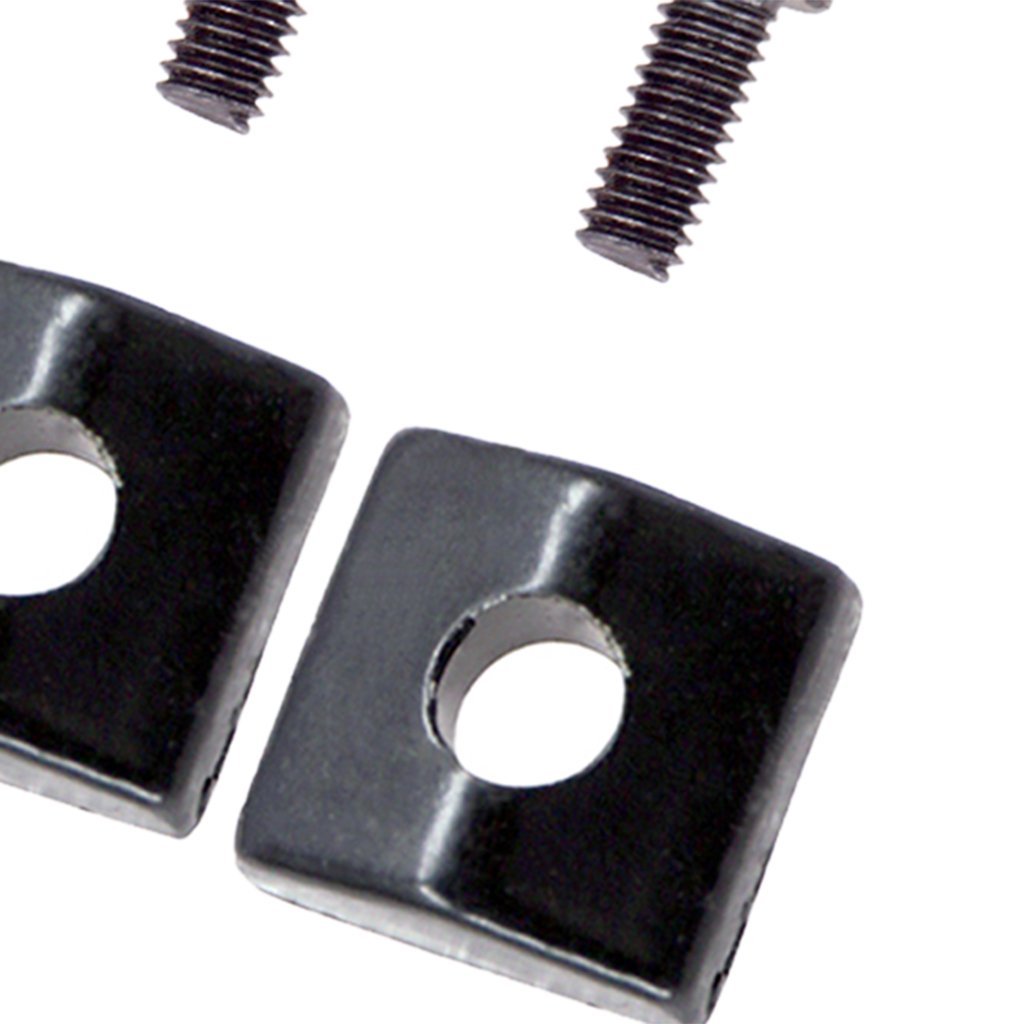 6 Pieces Electric Guitar Locking Nut Clamp with 6 Pieces Electric Guitar Locking Nut Screws fit for for Floyd Rose Tremolo Bridge Parts Silver (Black)