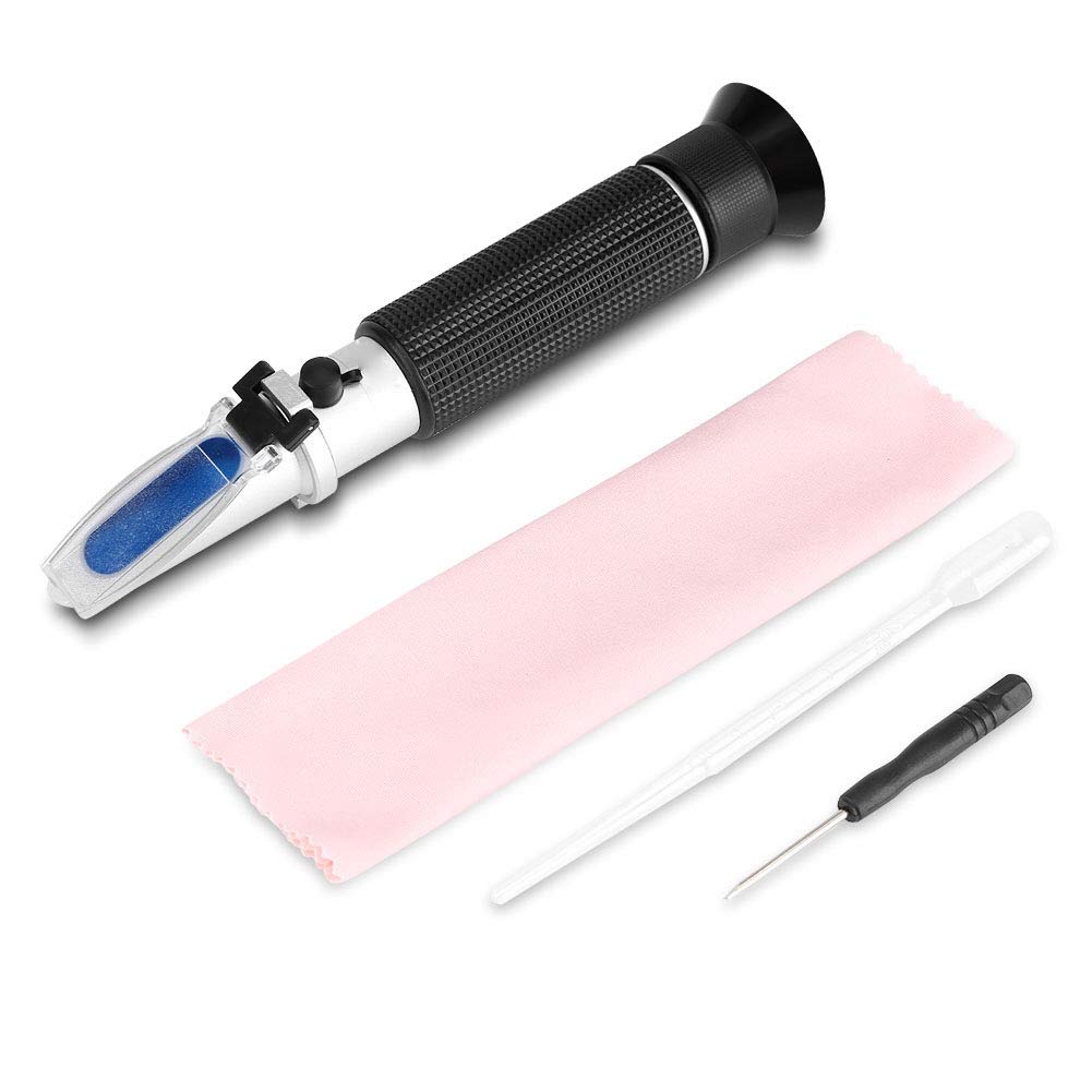 Alcohol Refractometer for Spirit Alcohol Volume Percent 0-80% Measurement, Hand Refractometer Alcohol Content Tester Meter, for Measuring Sugar Distilled Beverages Whiskey Brandy Wine