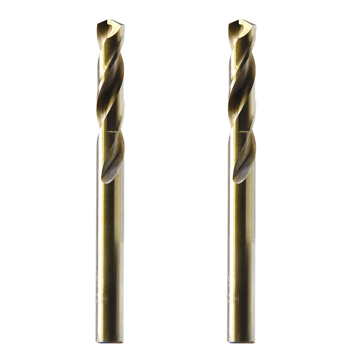 MAXTOOL 9/32" 2pcs Identical Screw Machine Drills HSS M42 Cobalt Twist Stub Drill Bits Fully Ground Golden Straight Shank Short Drills; SMF42G10R18P2