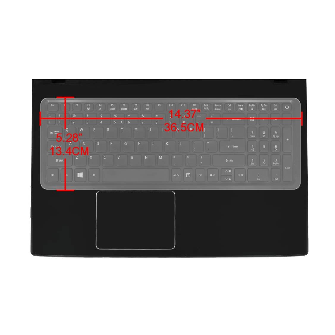 Universal Keyboard Cover for 15.6"-17.3" Laptop Notebook with Numeric Keypad Keyboard (Width 14.4" x Height 5.3"), Ultra Thin Silicone Waterproof Keyboard Protector Skin -Clear