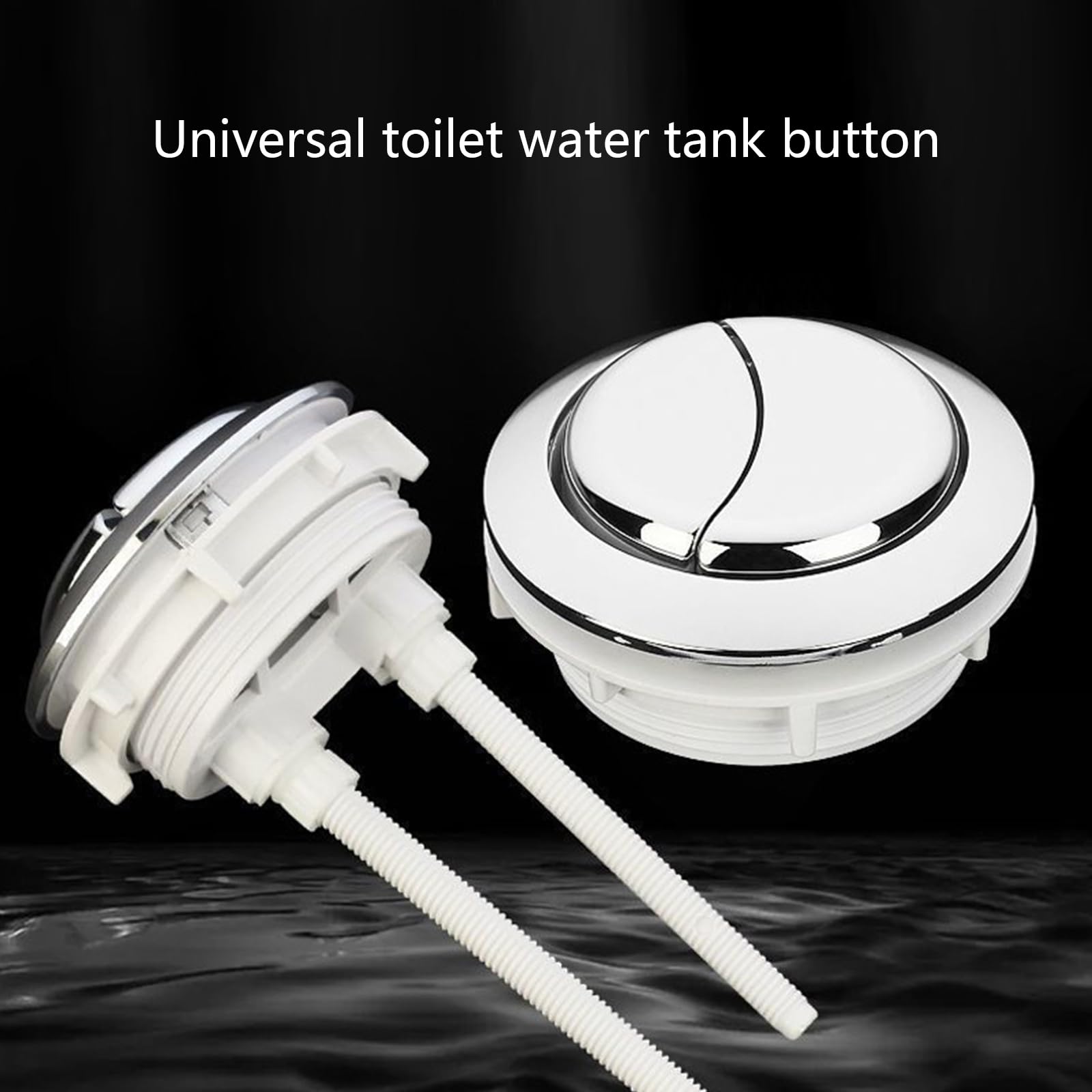 2pcs Round Toilet Tank Flush Button Adjustable Toilet Water Tank Button Double Push Flushing Button Toilet Accessories Toilet Push Button Flush Valves Replacement Kit