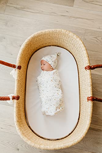 Large Premium Knit Baby Swaddle Receiving Blanket "Arlo" by Copper Pearl