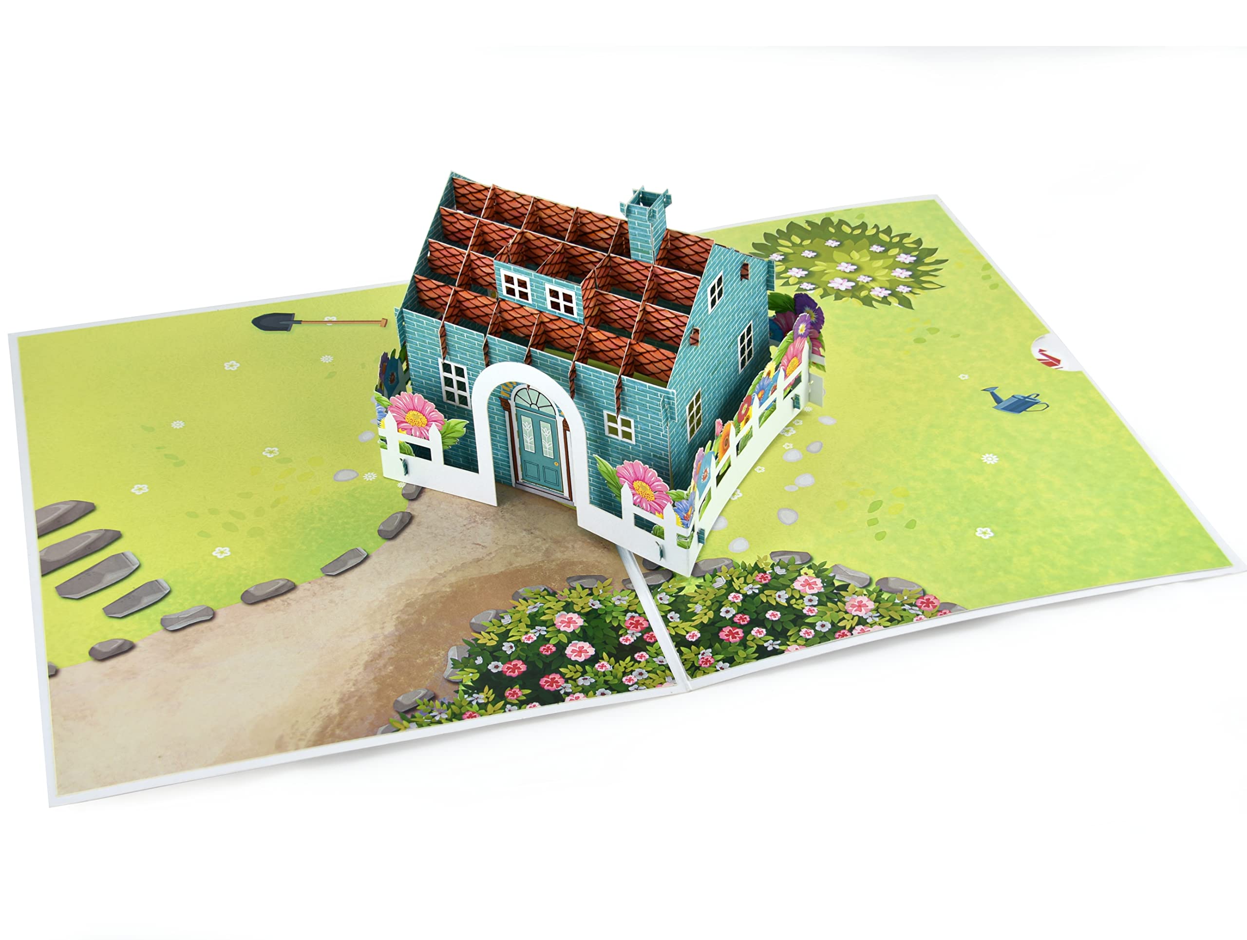 Teabug Cards New Home Card, House Pop Up Card, Congratulations for New Home, Realtor, House Warming, Birthday, Mothers Day, Father's Day, Retirement