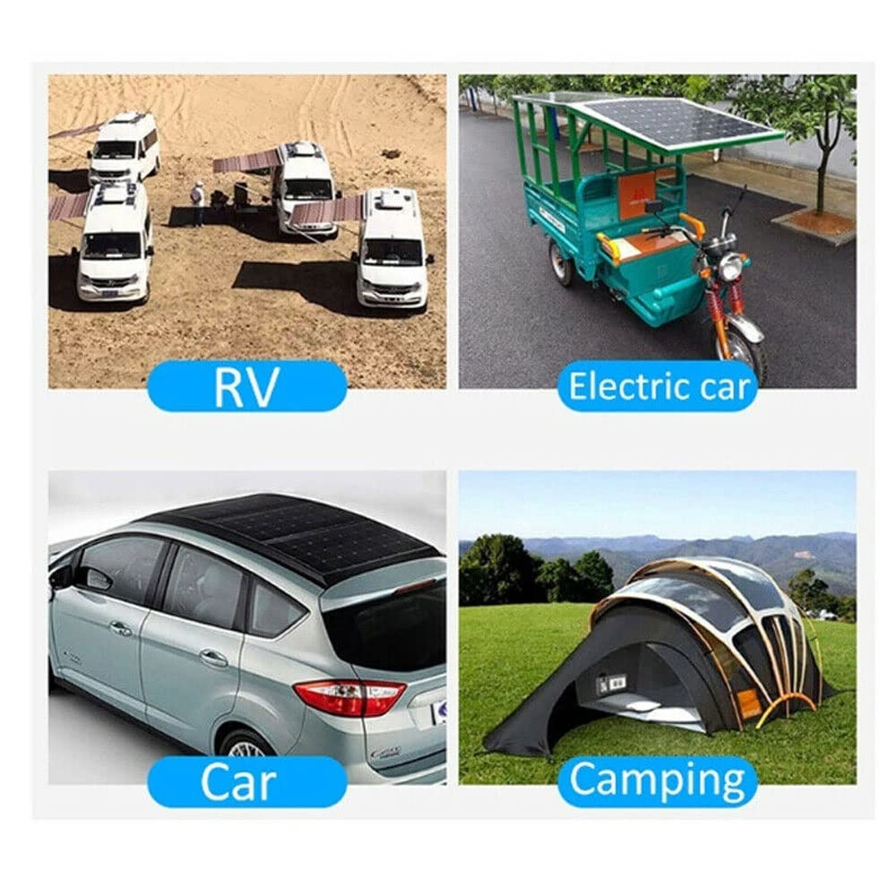 30W 12V Lightweight Solar Panel Charger Portable Solar Panel Kit Flexible Solar System for Outdoor Power Supply Camping Travel Mobile Phone