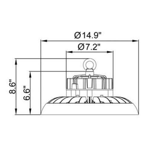 Morris 74104A LED UFO High Bay, Gen 4, 200 Watt, 27,199 lm, 120-/277V, 5000K, Equal to 600W Metal Halide