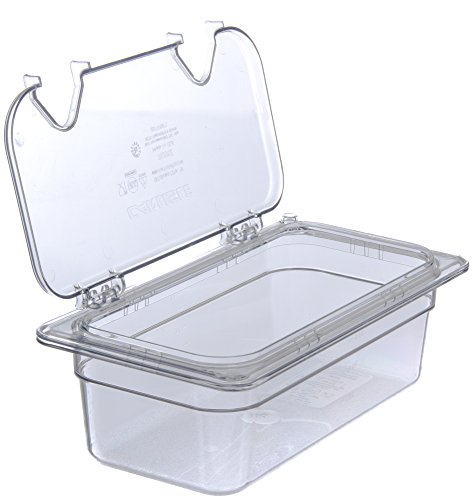 Carlisle FoodService Products Plastic Food Pan 1/3 Size 4 Inches Deep Clear