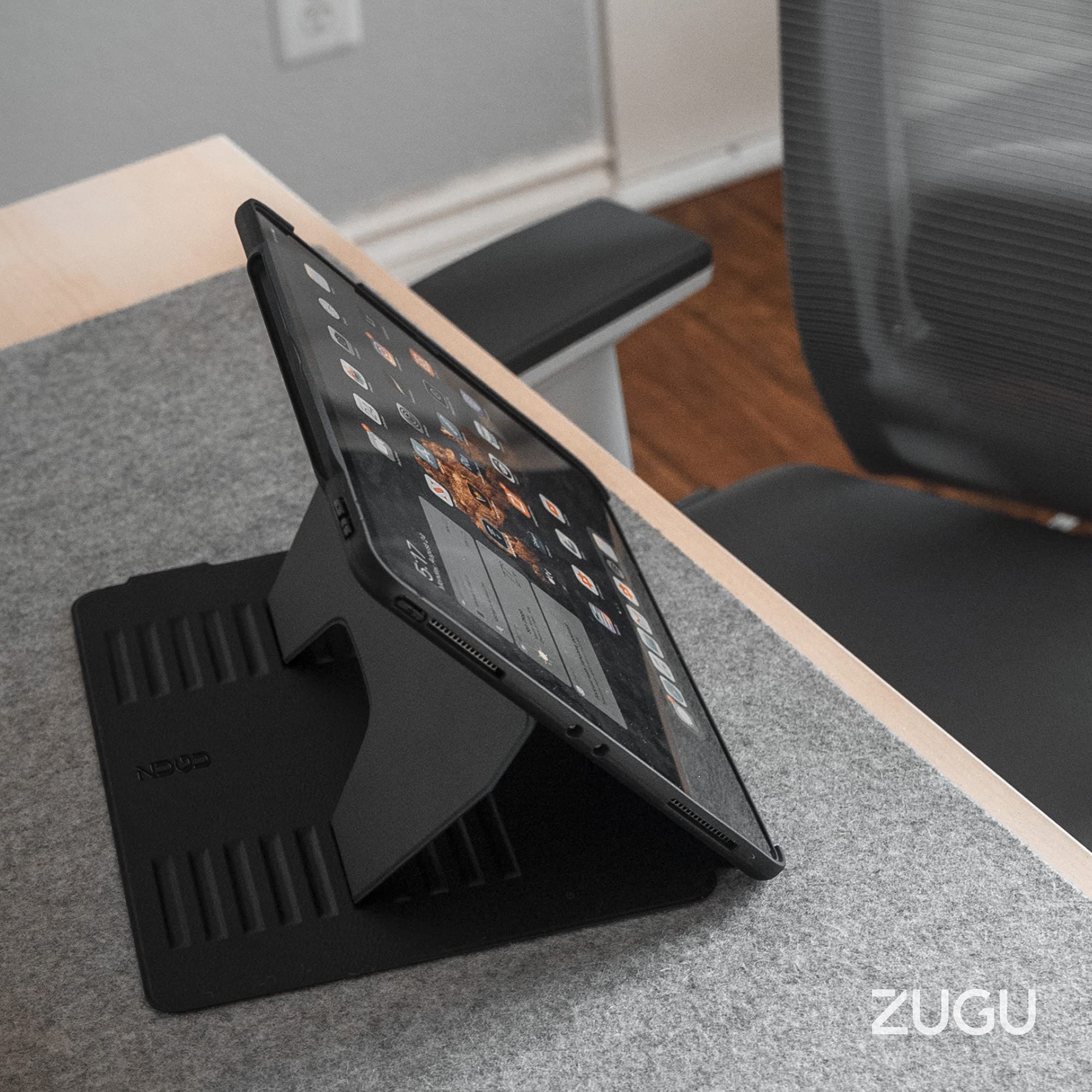 ZUGU CASE for 10.2 Inch iPad 7th / 8th / 9th Generation Case (2021/2020/2019), Protective, Thin, Sleek Design, Magnetic Stand, Sleep/Wake Cover, Magnetic Cover, Black