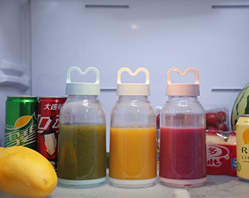Portable Blender, Personal USB Mini Smoothie Blender, Electric Fruit Juicer Cup with Six Blades, 17oz Detachable Cup and 4000mAh Rechargeable Batteries, Small Travel bottles for shakes and smoothies (pink)