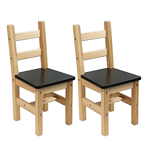 CONSDAN Kids Chairs (2 Pack), USA Grown Solid Poplar Hardwood Children's Chairs for Arts, Crafts, Homework, Meals Time (Kids Chairs (2 Pack))