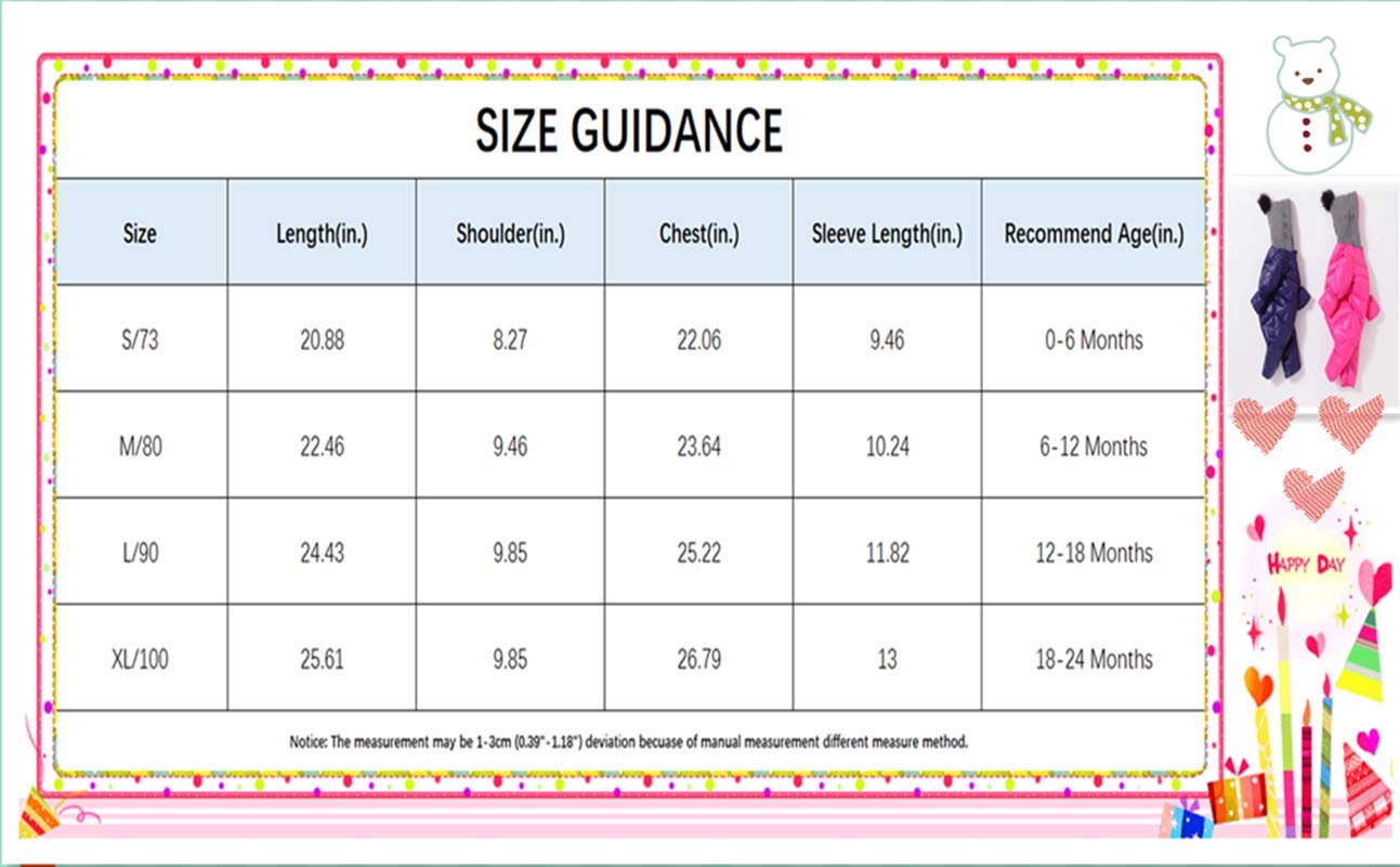 Ohrwurm Unisex Baby Winter Snowsuit Zipped Hooded Soft Jumpsuit Romper One Piece (Black, 18-24 Months)