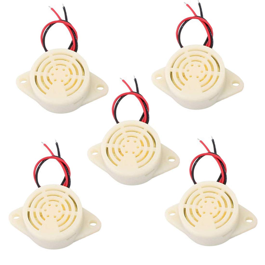 HiLetgo 5pcs 95DB Alarm Buzzer SFM-27 High-Decibel 3-24V 12V Electronic Buzzer Beep Alarm Continuous Beep