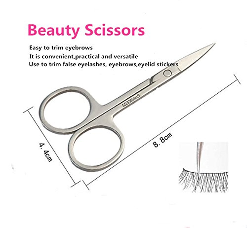 Yimart Professional Eyebrow Tweezer Set False Eyelash Extension Tool Kits Set Eyebrow Tweezers Eyebrow Trimmer Stainless Steel Eye Lashes Tweezers 7Pcs Grafting false eyelashes Makeup Accessories