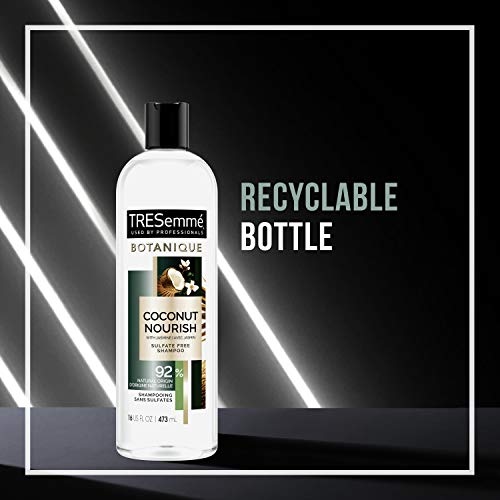 TRESemmé Botanique Coconut Nourish Shampoo for Dry, Frizzy Hair - 92% Derived Natural Materials, Professional Performance, 16 Fl Oz (Pack of 4)