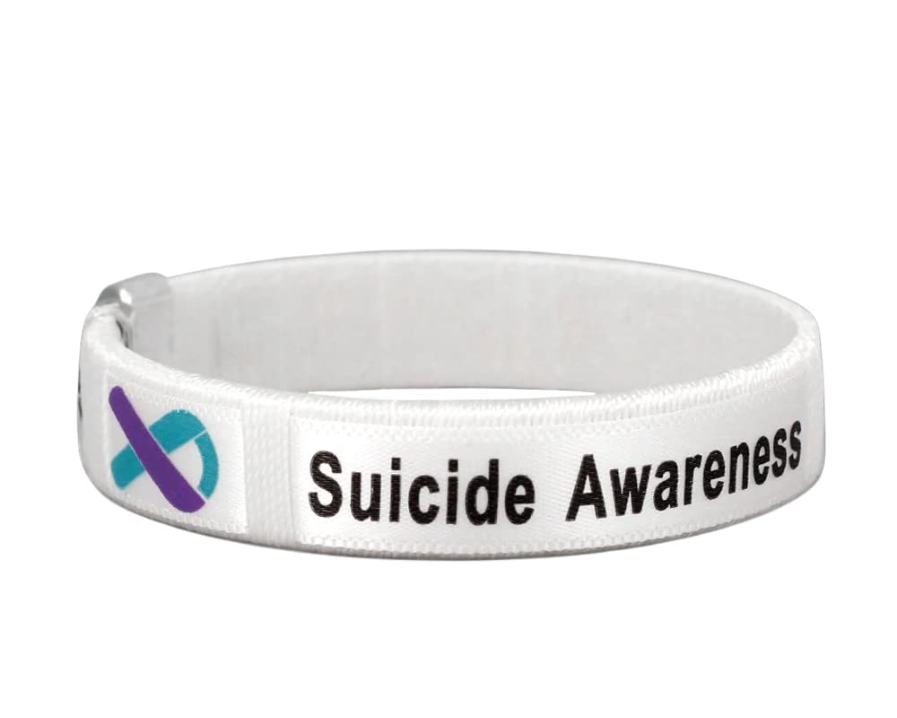 25 Pack Suicide Awareness Bangle Bracelets - Wholesale Bracelets for Suicide Awareness