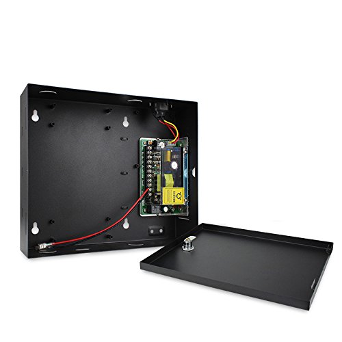 MENGQI-CONTROL 4 Doors Access Control System Infrared No Touch Exit Keypad Scanner 600lbs Electric Magnetic Lock 110V Metal Power Box RFID Reader RFID Card Key Fob(Phone APP remotely Open Door)
