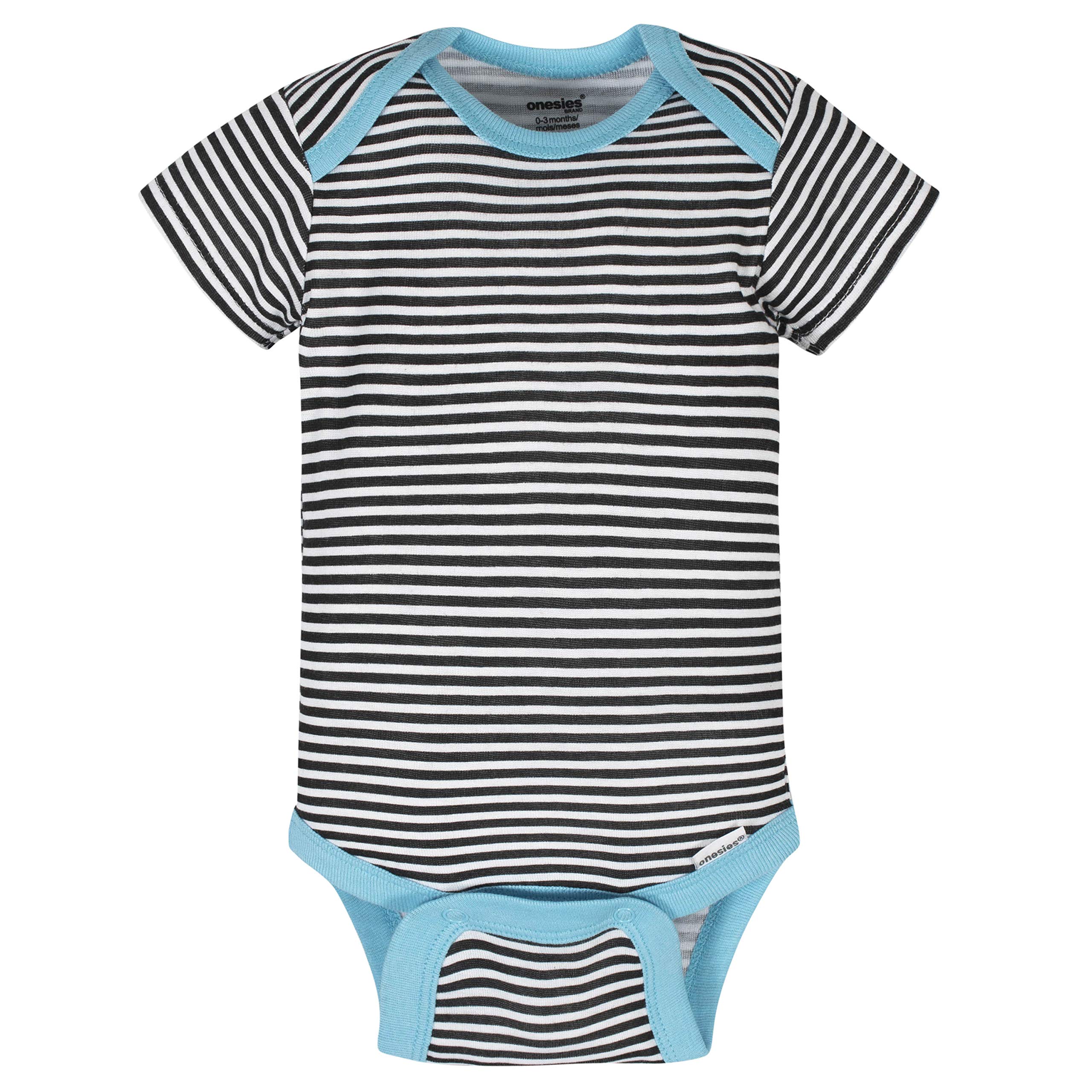 Onesies Brand baby-boys 8-pack Short Sleeve Mix & Match Bodysuits and Toddler T Shirt-Set, White Elephant, 0-3 Months US