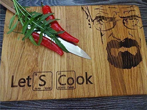 Algis Crafts | Chopping Board - LET'S COOK | Custom Wedding, Anniversary, Housewarming Gift, First Home Gift | Handmade Birthday Gift | Laser Engraved Cutting Board