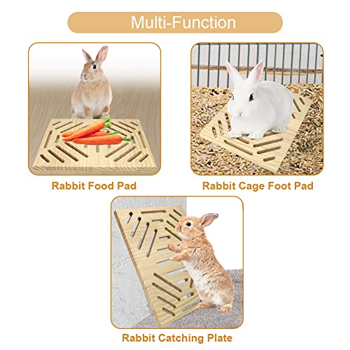 Litewoo Rabbit Scratching Pad Molar Board Natural Wooden Rabbit Teeth Chew Toys for Bunny Chinchilla Guinea Pig Rabbit Antiskid Edible Natural Wood Board
