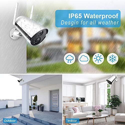 LaView Security Cameras Wireless Outdoor,1080P HD Battery Powered 14400mAh, Outdoor Security Cameras with AI Motion Detection, Night Vision,IP65 Waterproof, SD Slot & USA Cloud Service