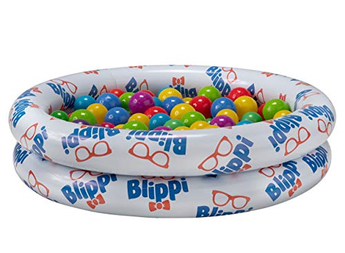 Blippi Ball Pit Mystery Adventure, Featuring Portable Indoor/Outdoor Inflatable Ball Pit, 35 Plastic Balls, 10 Surprise Balls with 10 Accessories - Educational Toys for Kids - Amazon Exclusive