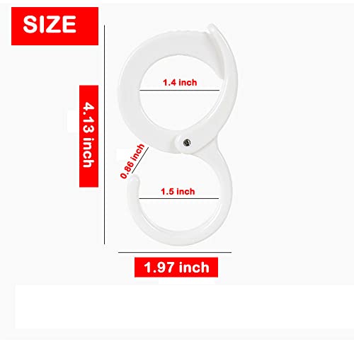 6pcs Plastic Multi-Purpose Rack Hooks S Hanging Hooks Hangers Organizer Clip Hook Table Edge Hook Cross Bar Hook Windproof Hook for Household Wardrobe Kitchen Portable Hook (White)