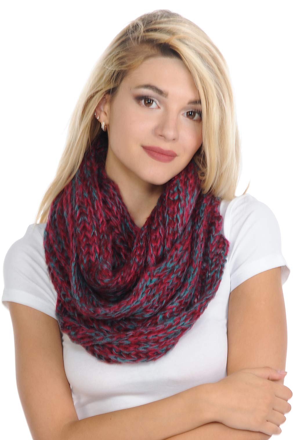 BASICO Adult Chunky Scarf for Women Circle Loop Infinity Scarves for Woman (Autumn)