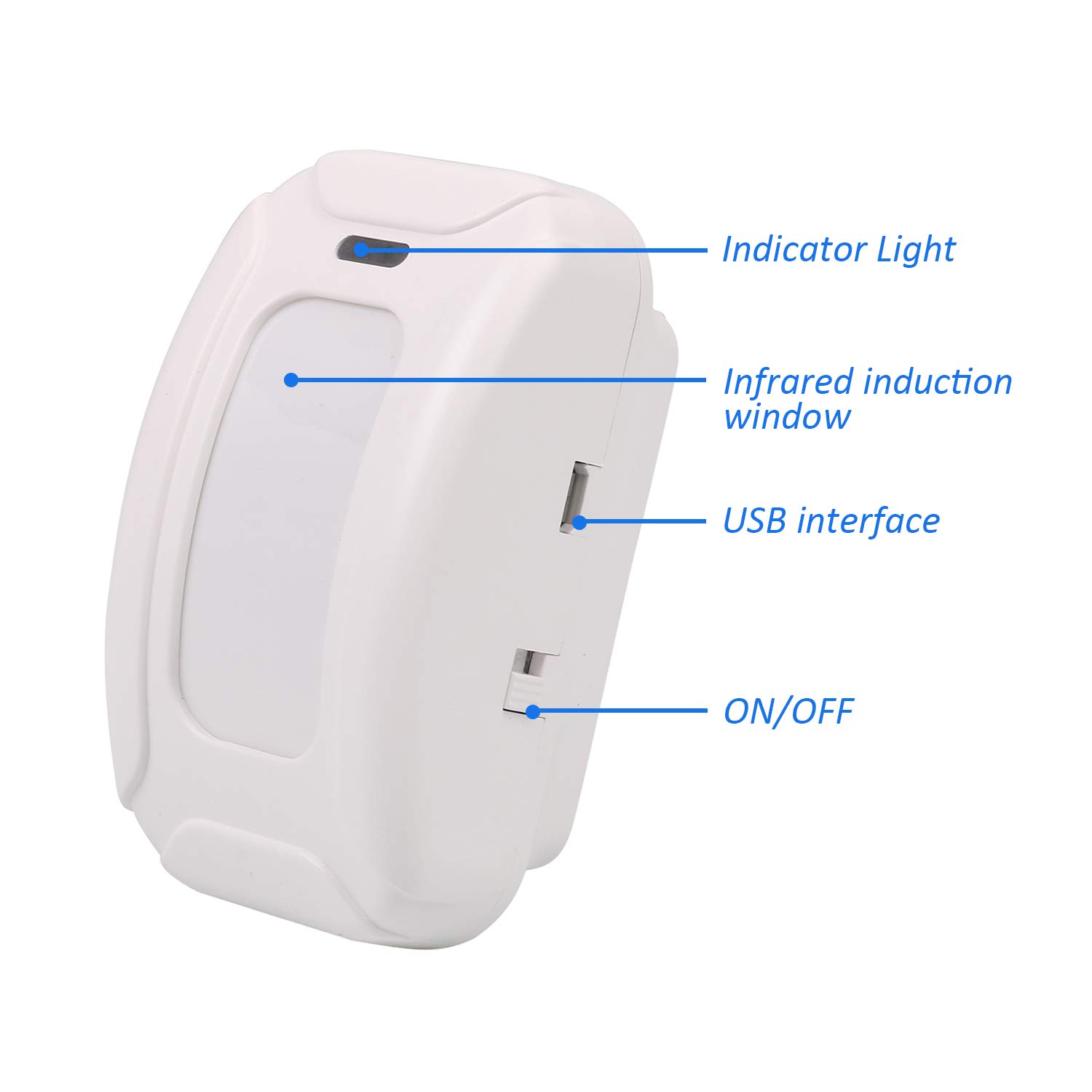 Mengshen Motion Sensor Alarm, Driveway Entry Alert Support 5 Modes, 36 Tunes, Long Transmission Distance (Remote Control Included)