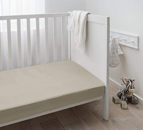 Cuddles & Cribs 2 Pack GOTS Certified Organic Cotton Fitted Crib Sheet - Tan, Owl