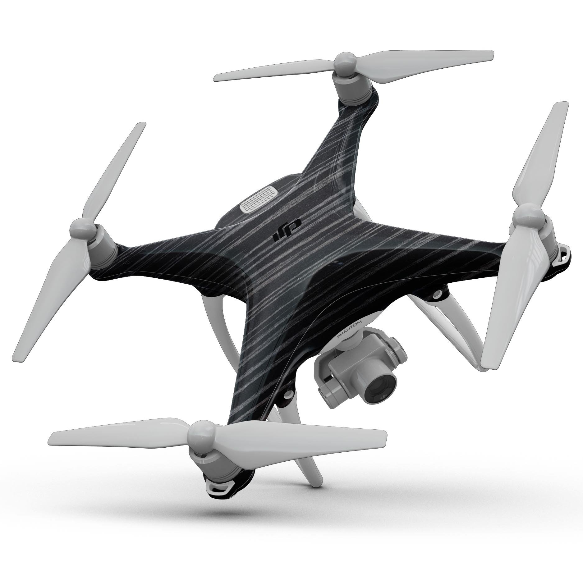 Design Skinz Design Skinz Black Wood Texture Full-Body Wrap Decal Skin-Kit Compatible with The Drone DJI Phantom 3/Phantom 3 Pro