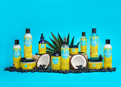 Curls Blueberry Bliss Reparative Hair Wash - 8 oz, Encourage Balanced Scalp, Rich and Creamy Sulfate-Free Cleanser, For Wavy, Curly, and Coily Hair Types