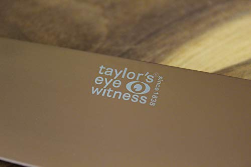 Taylors Eye Witness Juno Rose Gold Santoku Knife - 17cm/6.5 inch Multi-Use Cutting Edge. Precision Taper Ground, Titanium Coated Granton Blade. Strong, Over Moulded Handle. 5 Year Guarantee