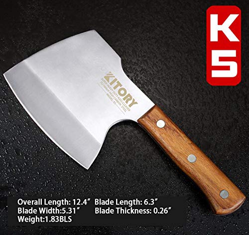 Kitory Super Heavy Duty Meat Cleaver eapecially for big bone and frozen meat - bone breaker - butcher kitchen axe knife - K5